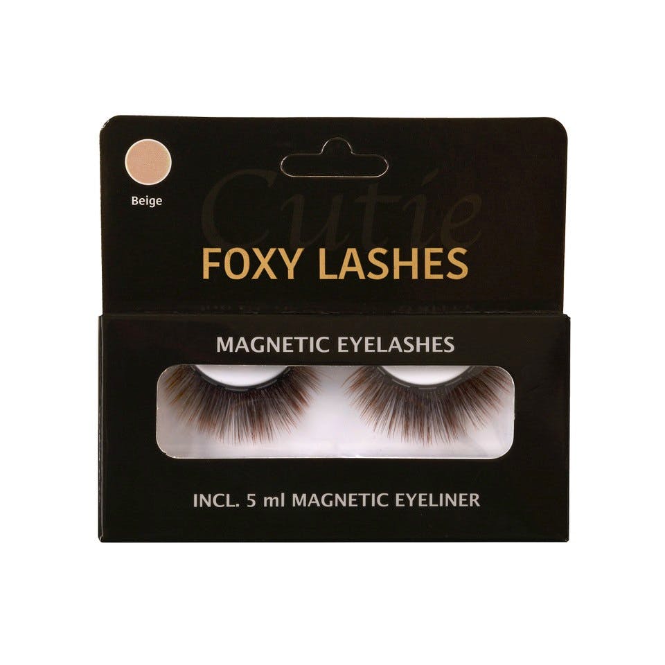 Foxy Lashes Magnetic Eyelash System Cutie Beige & Eyeliner 1 pair + 5 ...