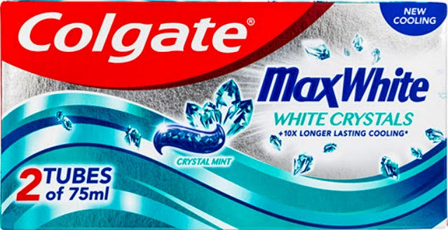 Colgate Max White White Crystals 2 x 75 ml - £3.45