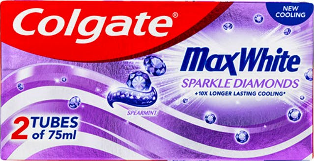 Colgate Max White Sparkel Diamonds 2 x 75 ml - 23.95 kr