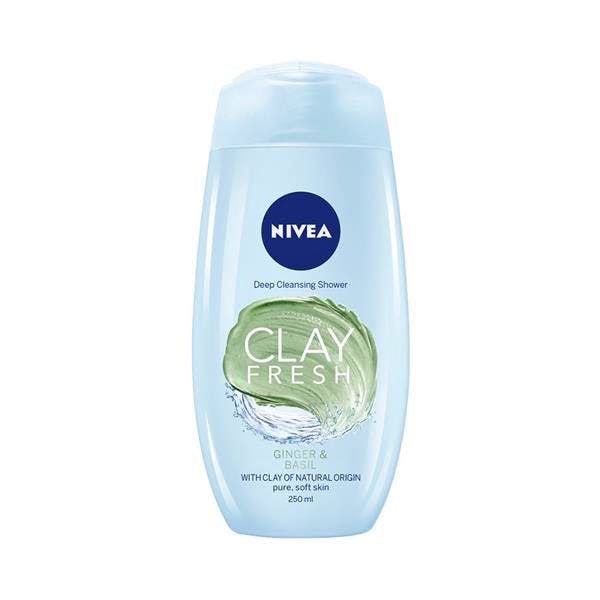 NIVEA Clay Fresh Ginger & Basil Deep Cleansing Shower Cream 250 ml - £1.99