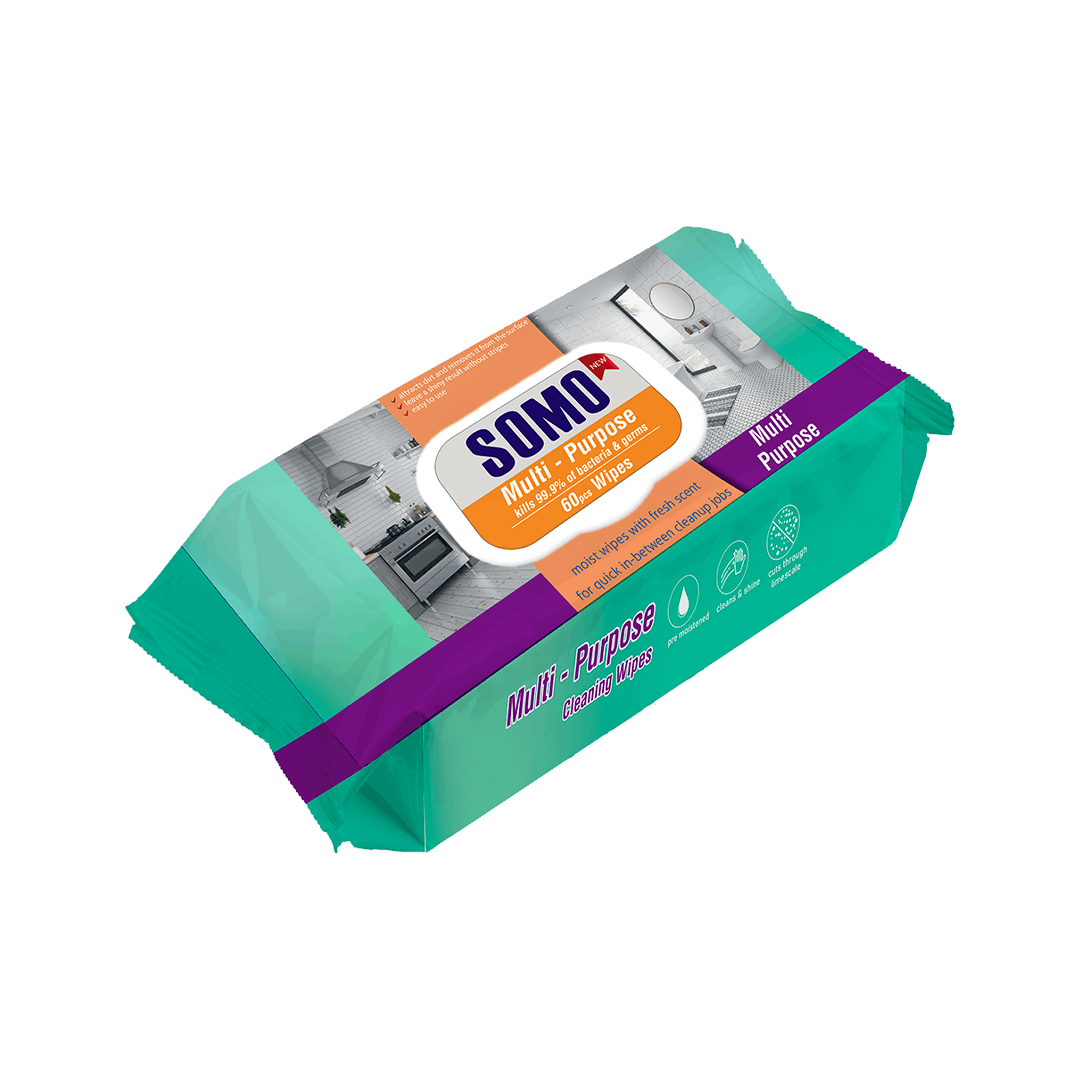 SOMO Multi-purpose Cleaning Wipes 60 pcs - £1.25
