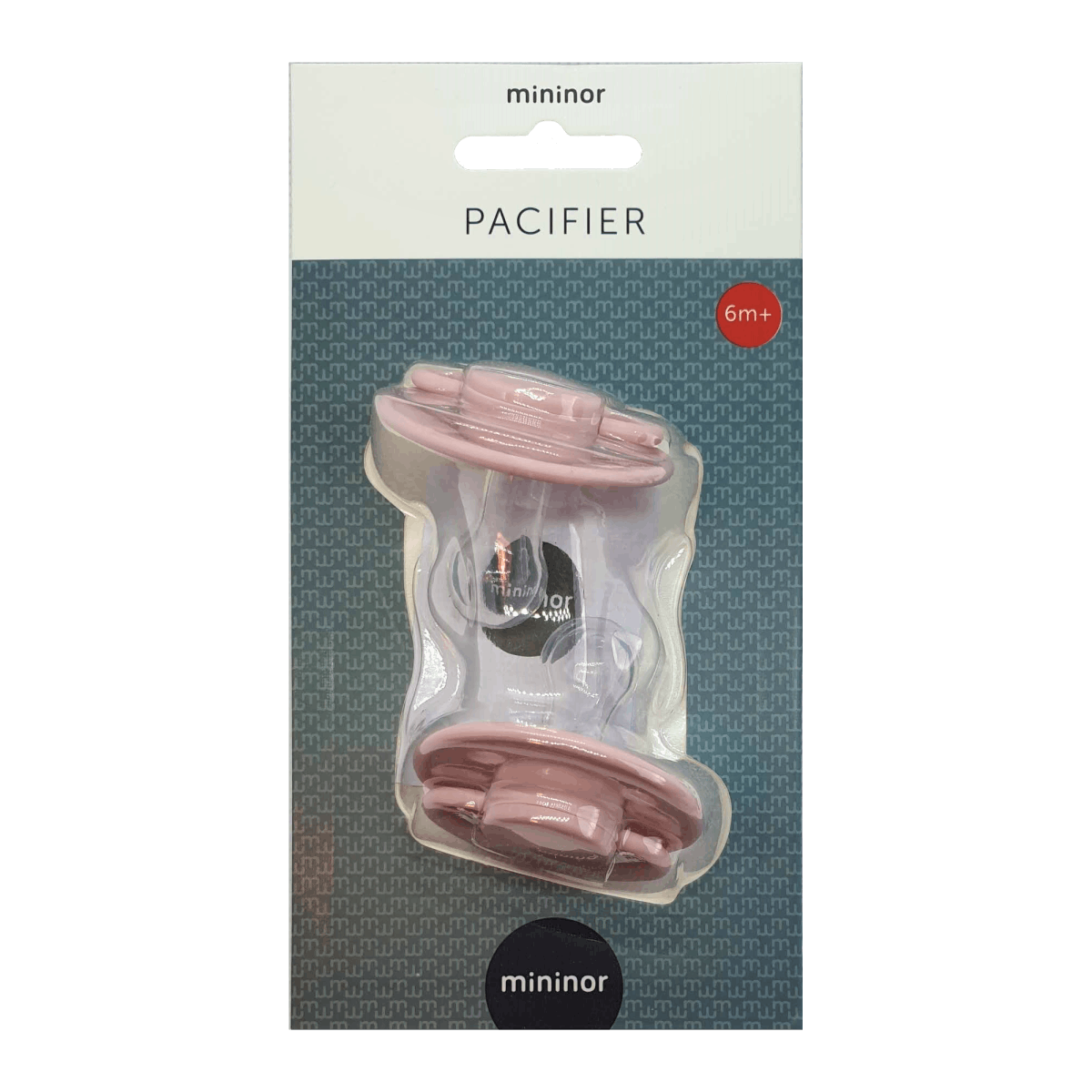 Mininor Round Pacifier Silicone 6M Pink 2 pcs - £3.99