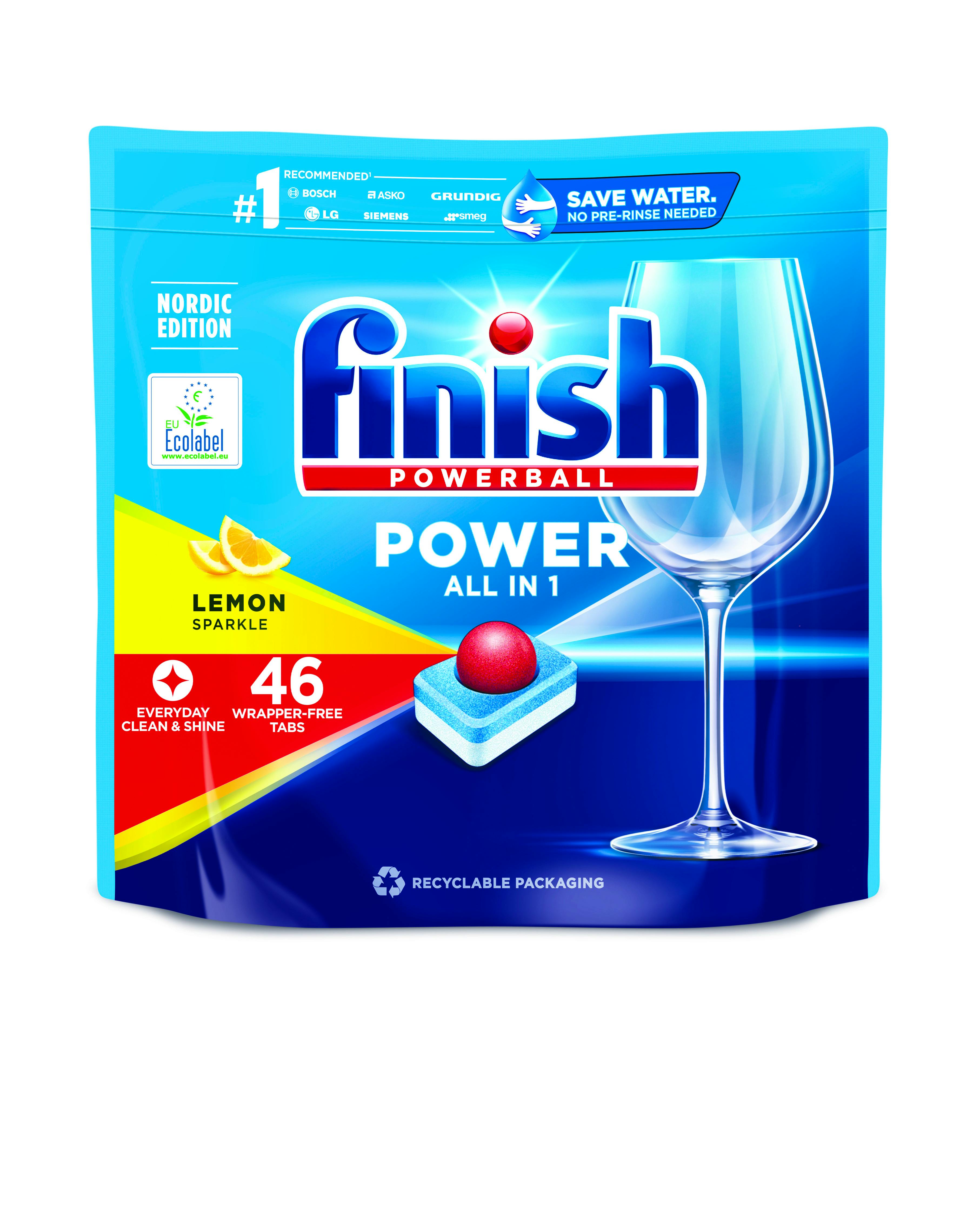 Finish Powerball All In 1 Lemon 46 stk - 64.95 kr