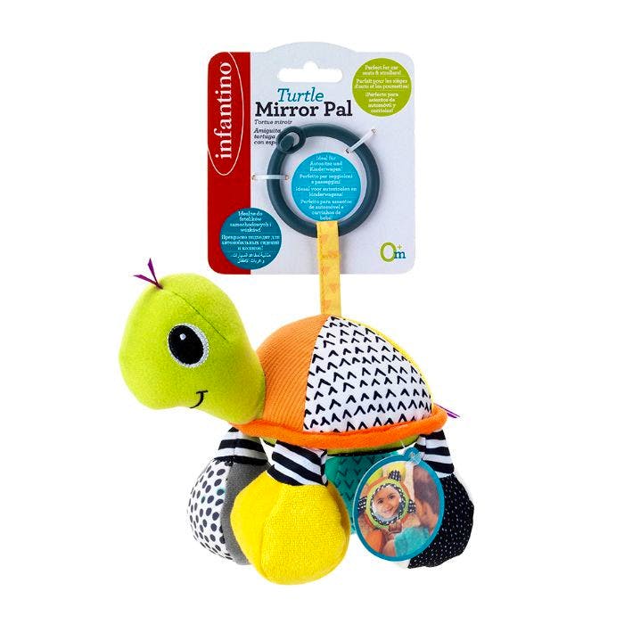 Infantino Kids Rattle Turtle Mirror Pal 0M+ 1 pcs - £11.25