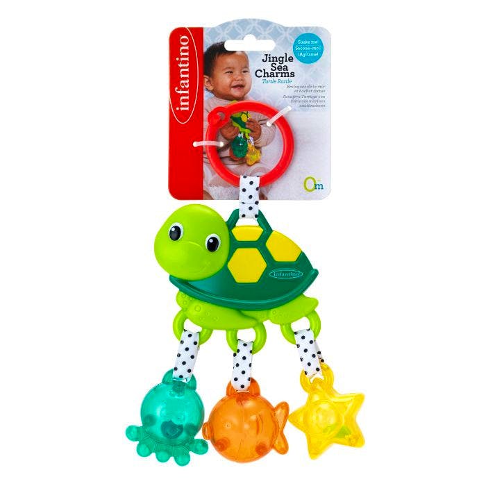 Infantino Kids Rattle Turtle Jingle Sea Charms 0M+ 1 pcs - £8.75