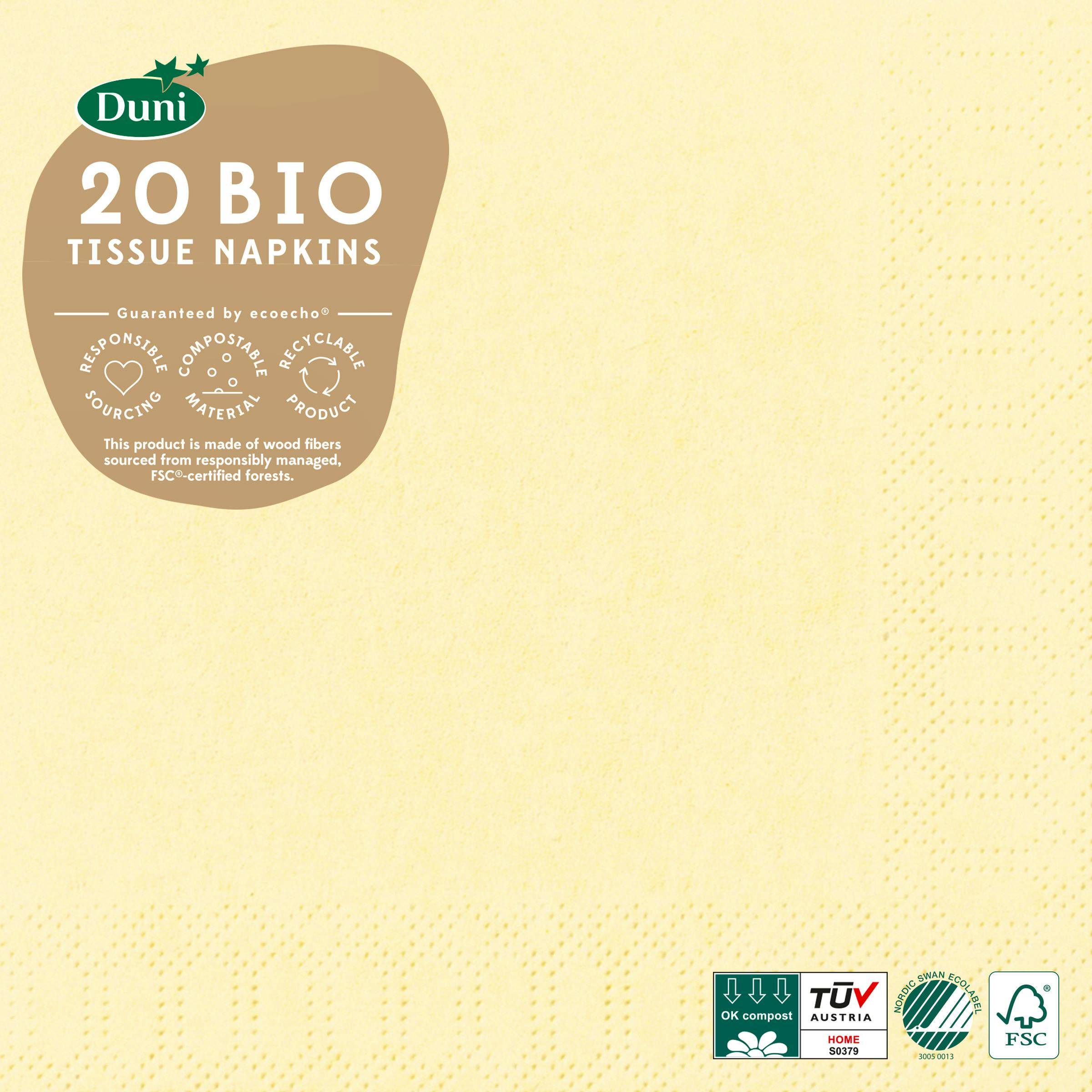 Duni Napkins 33 x 33 cm Cream 20 pcs - £1.45