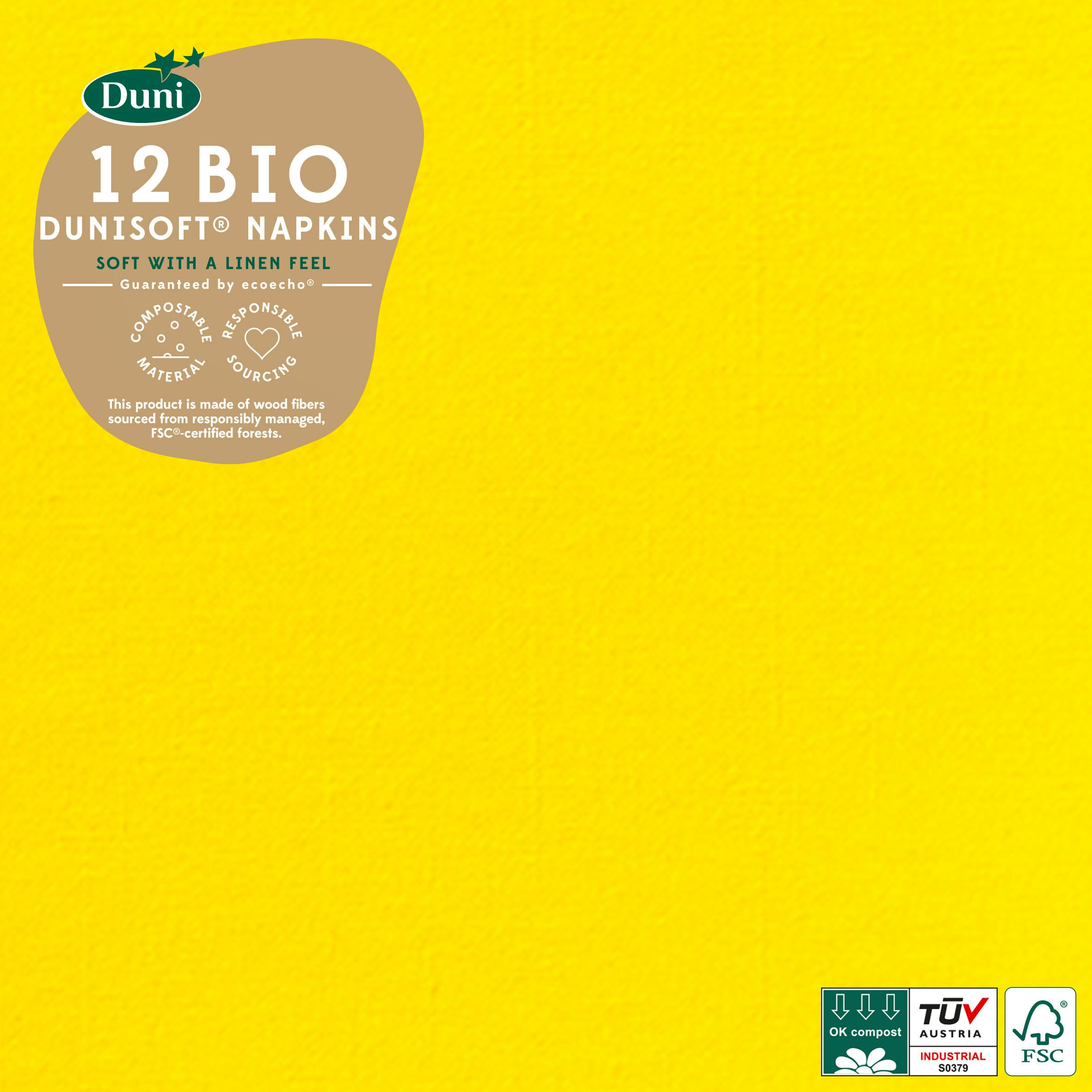 Duni Dunisoft Napkins 40 x 40 cm Yellow 12 pcs - £1.99