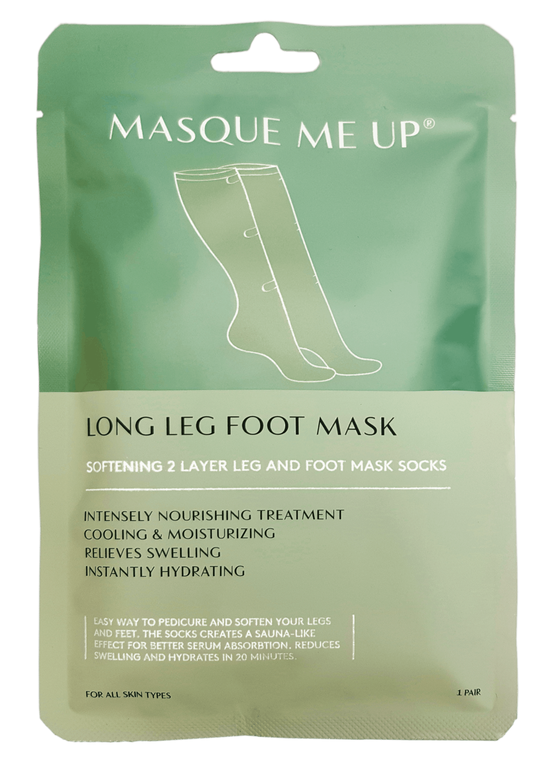 Masque Me Up Long Leg Foot Mask 2 stk - 59.95 kr + Fri Frakt og Ingen Toll
