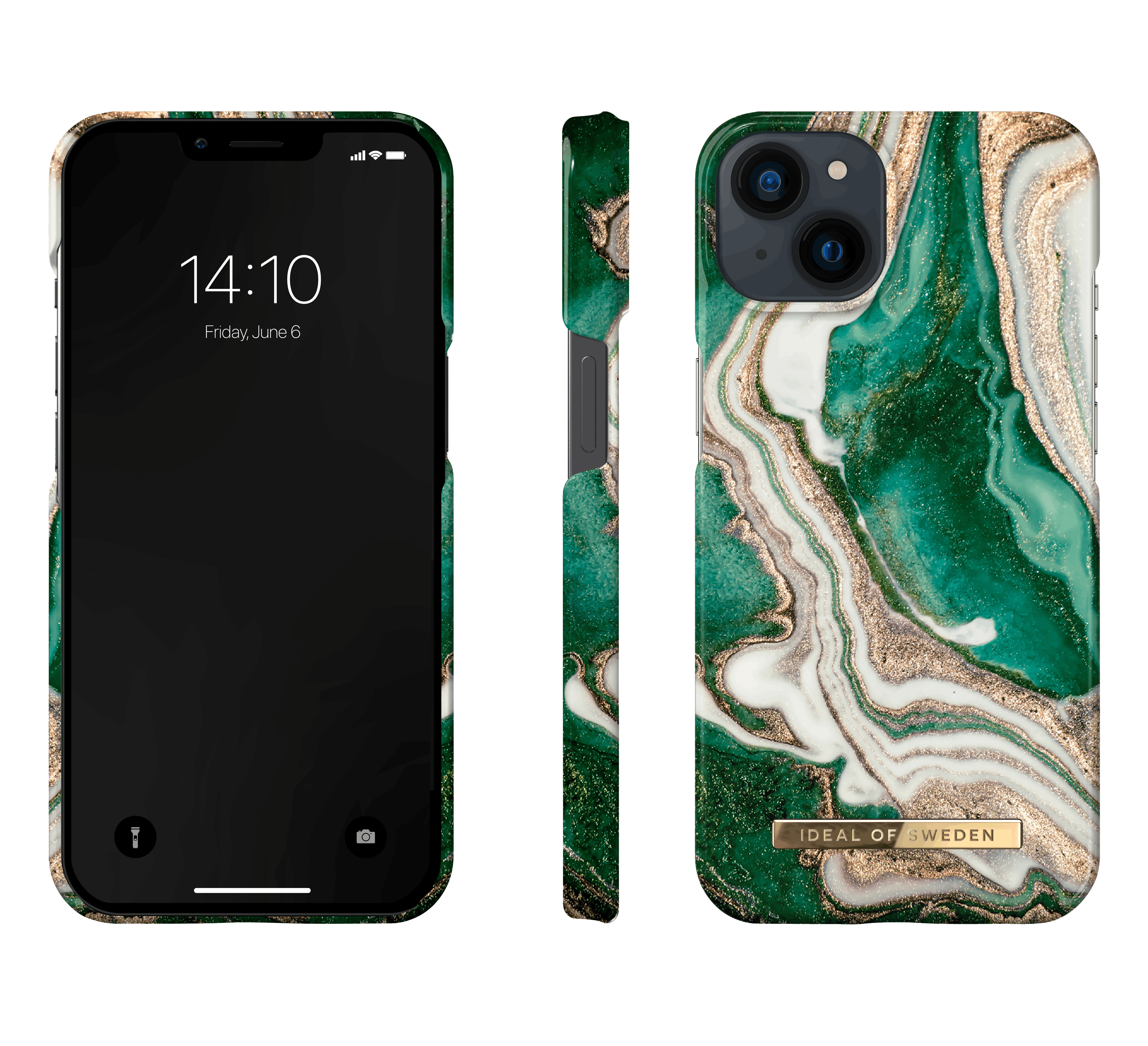 iDeal Of Sweden Fashion Case iPhone 13 Golden Jade Marble 1 stk - 109.95 kr