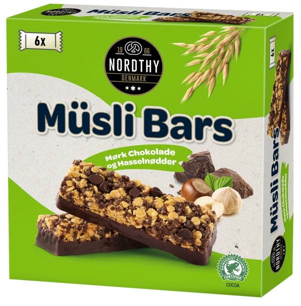Nordthy Müsli Bar Mørk Chokolade & Hasselnød 150 g - 14.95 kr
