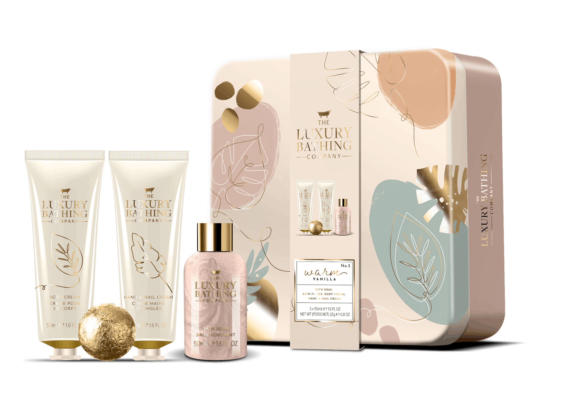 The Luxury Bathing Company Warm Vanilla Relax And Unwind Set 3 x 50 ml ...