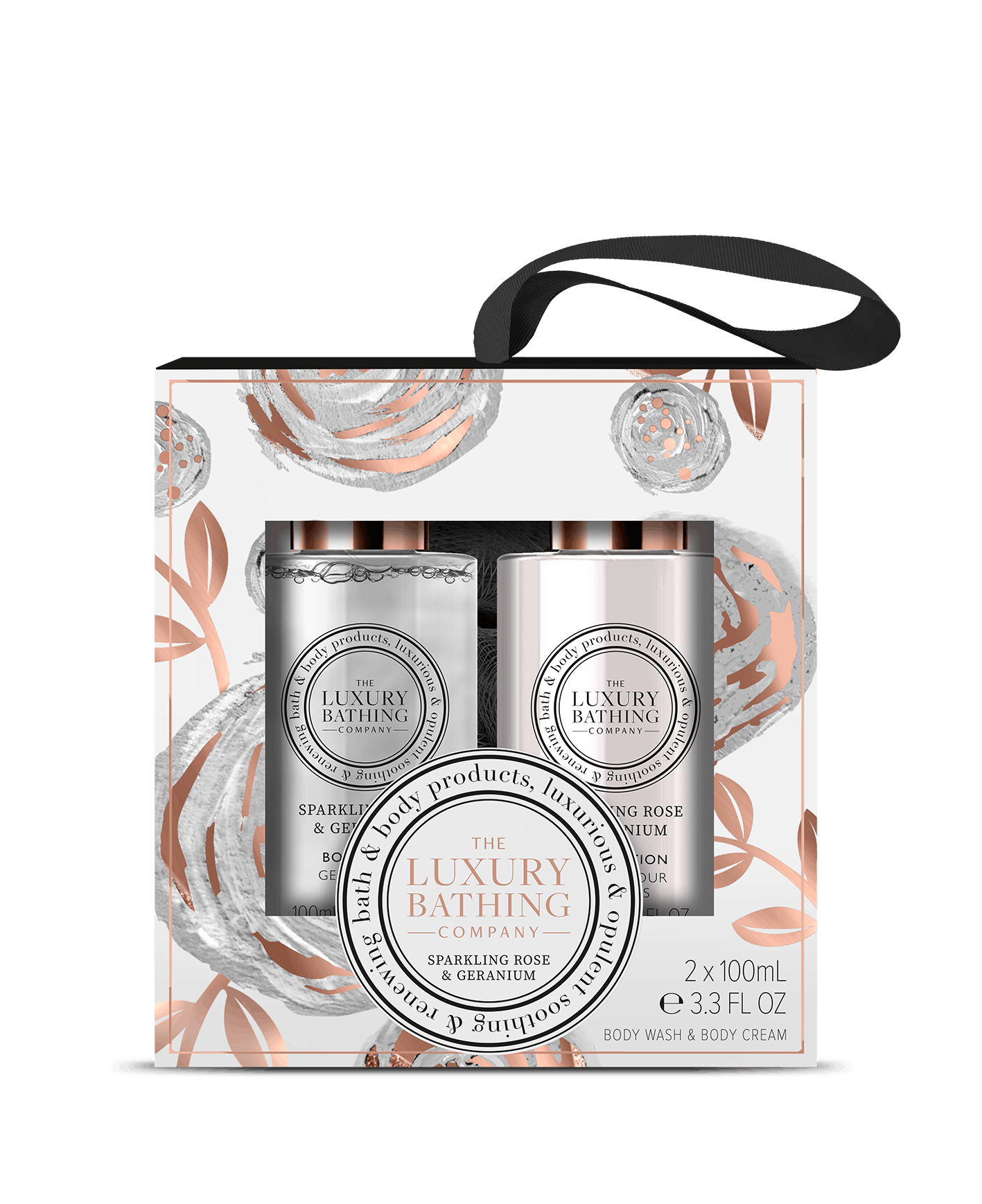 The Luxury Bathing Company Sparkling Rose & Geranium Body Essentials ...