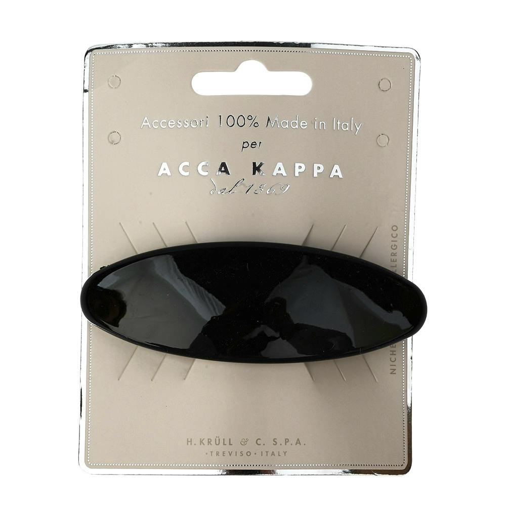 Acca Kappa Hair Clip Oval Black N1525 1 pcs - £3.99