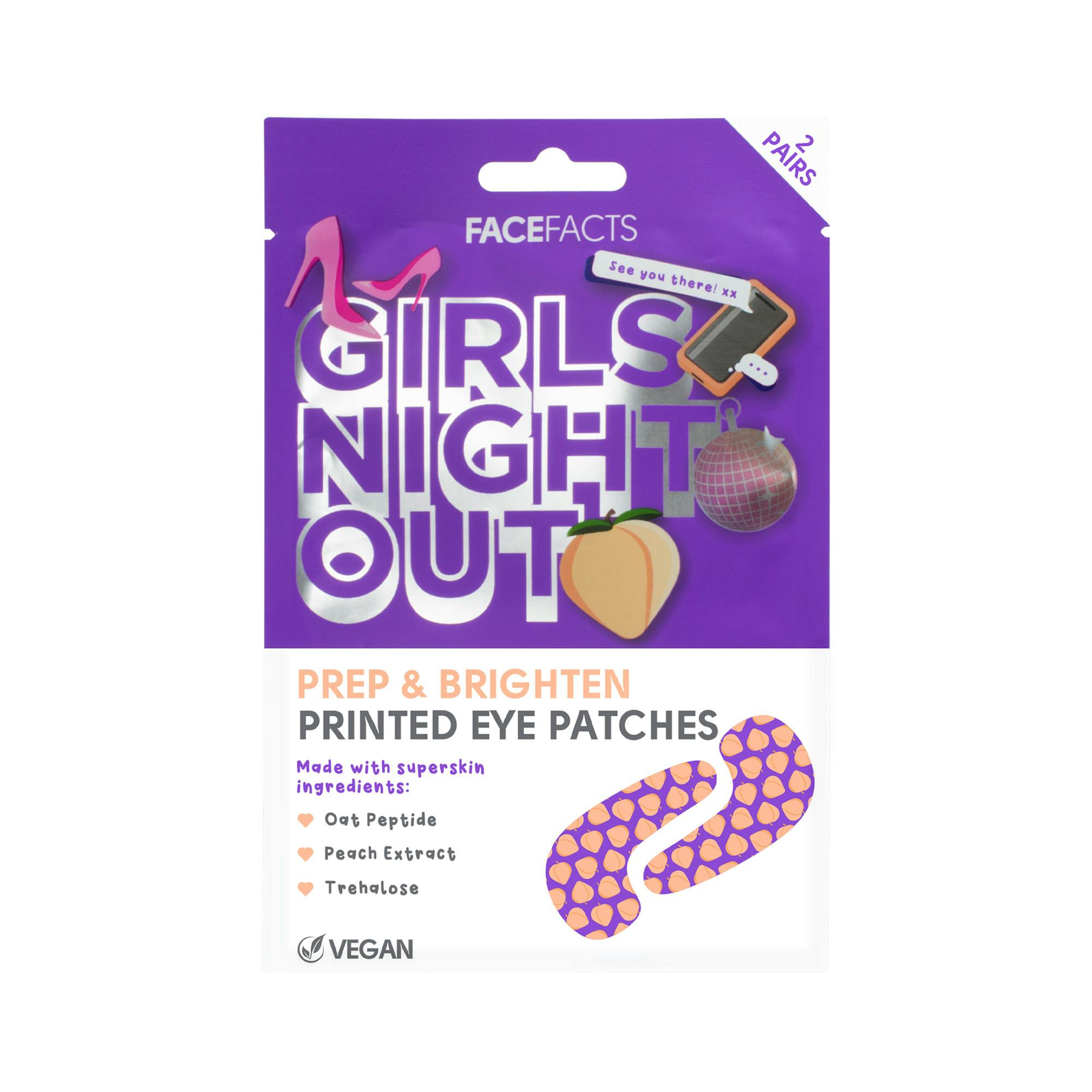 Face Facts Girls Night Out Printed Eye Patches 2 pairs - £1.25