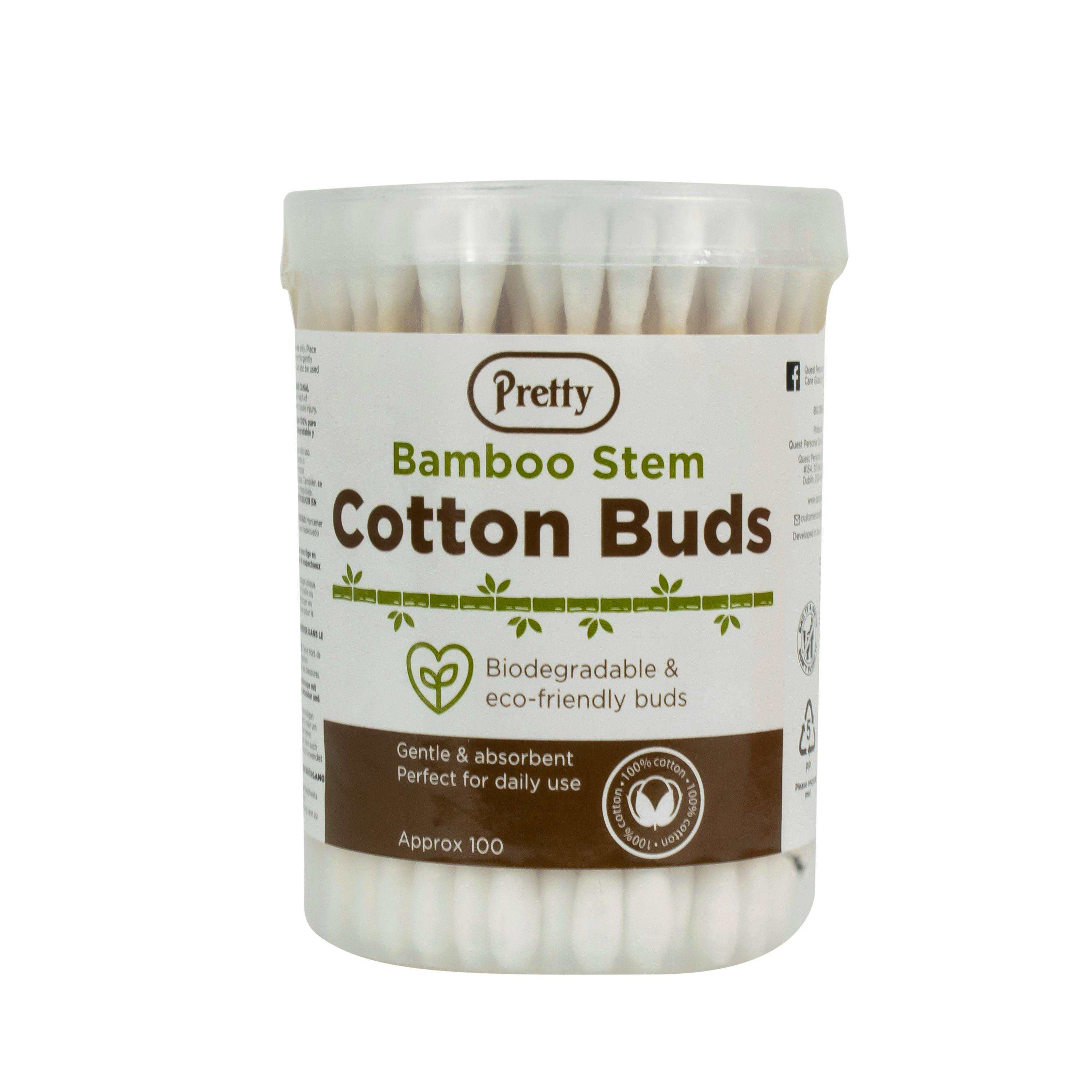 Pretty Bamboo Stem Cotton Buds 100 pcs - £0.45