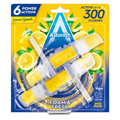 Astonish Toilet Rim Blocks Lemon Splash 2 x 40 g - 3.39 EUR - luxplus.nl