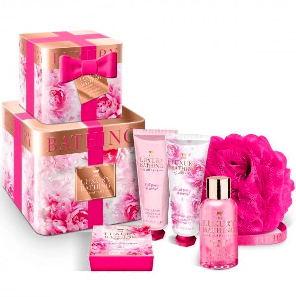 The Luxury Bathing Company Pink Peony & Vetiver Bath Care Gift Set 2 x ...