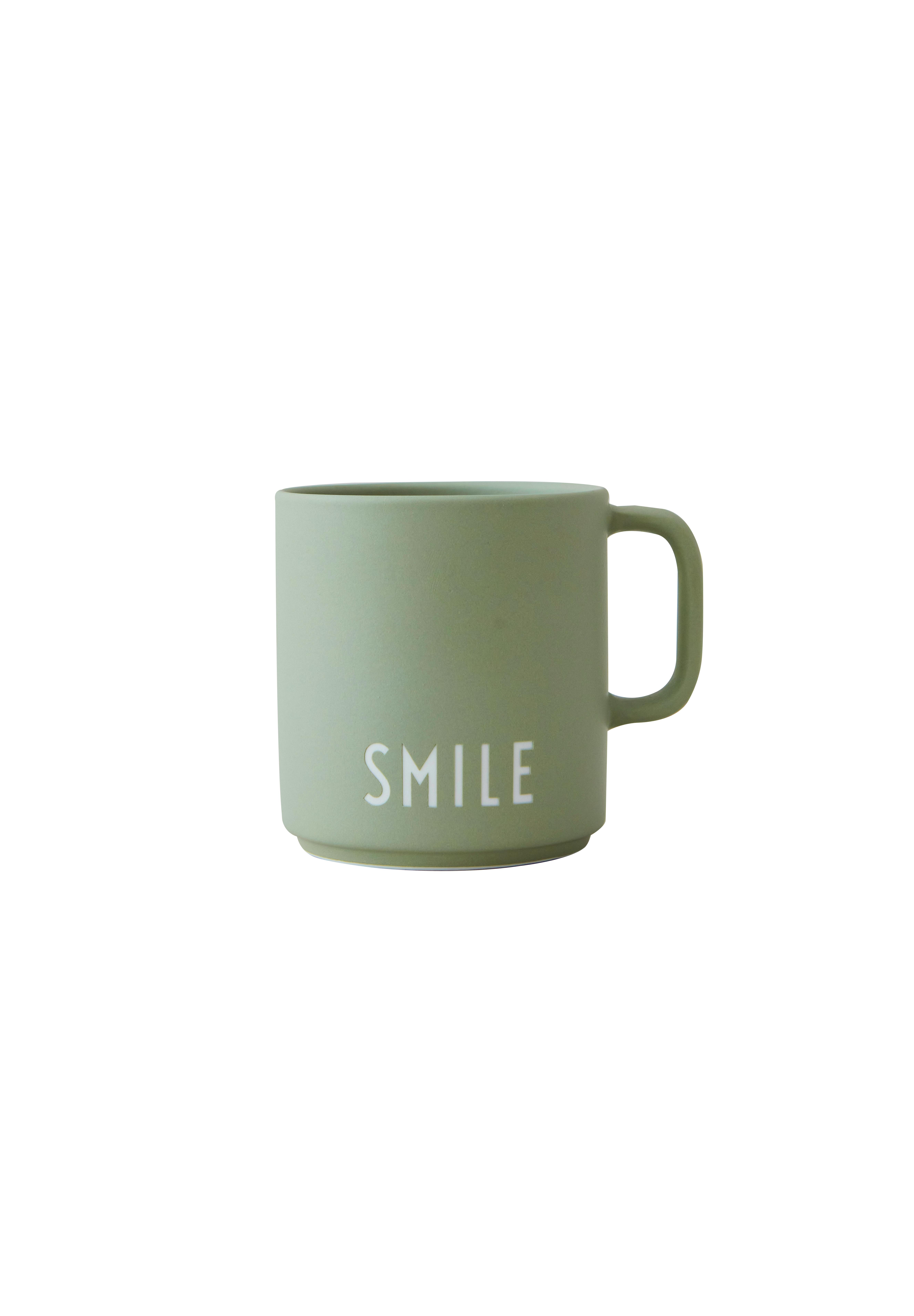 Design Letters Favourite Cup With Handle Smile Green 1 pcs - £9.29